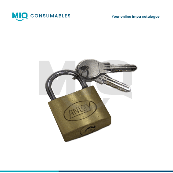- 490512-PADLOCK BRASS 50MM, MASTER KEY SYSTEM - MIQ Consumables