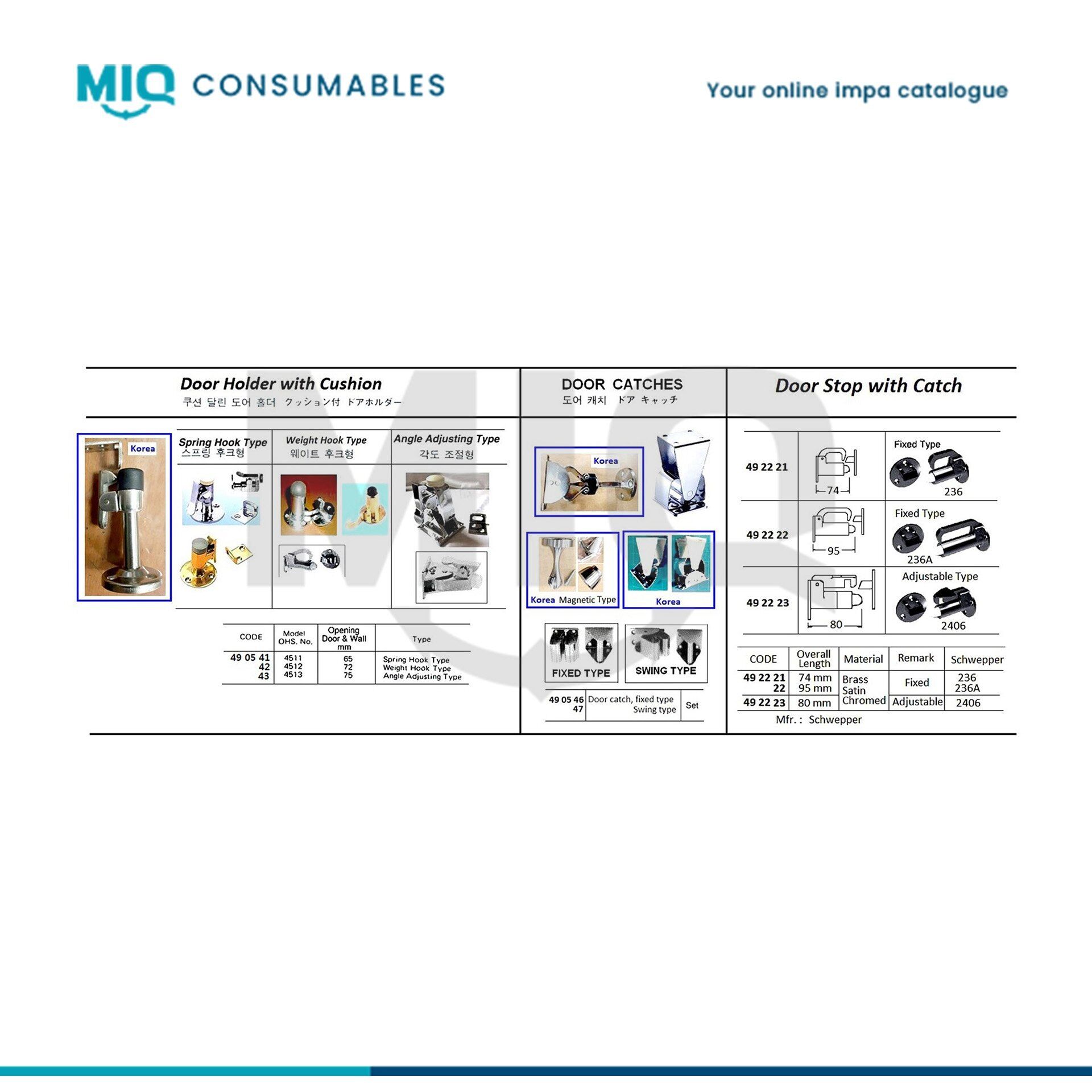 - 490546-DOOR CATCH FIXED TYPE - MIQ Consumables