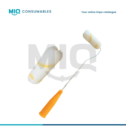 - 510461-BRUSH PAINT ROLLER MINI, WITH HANDLE 100MM WIDTH - MIQ Consumables