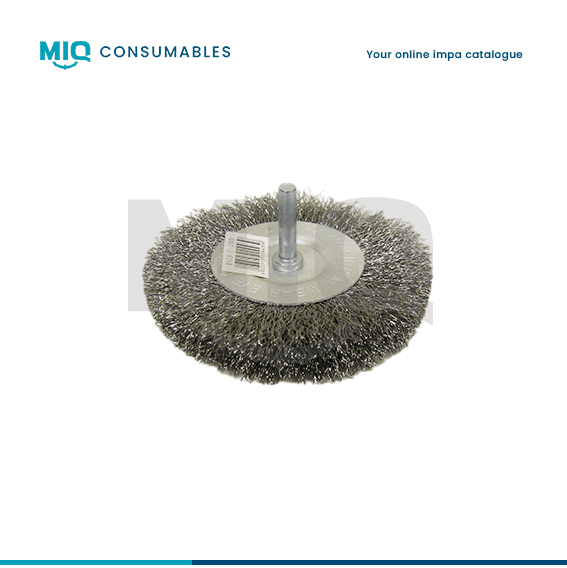 - 510786-BRUSH WIRE WHEEL OD50MM, WITH 6MM ARBOR - MIQ Consumables