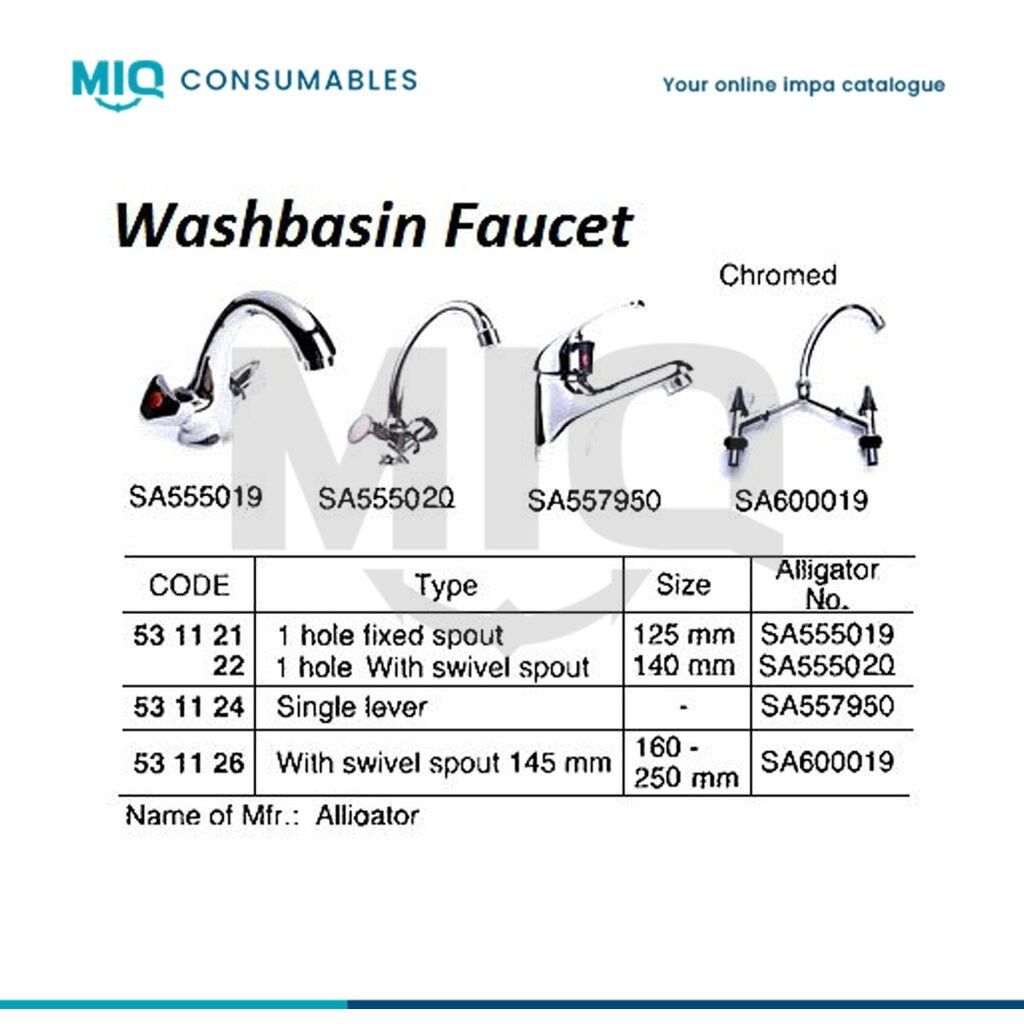 531124-FAUCET WASHBASIN WATERLINE, CHROMED SINGLE LEVER SA557950 - MIQ ...