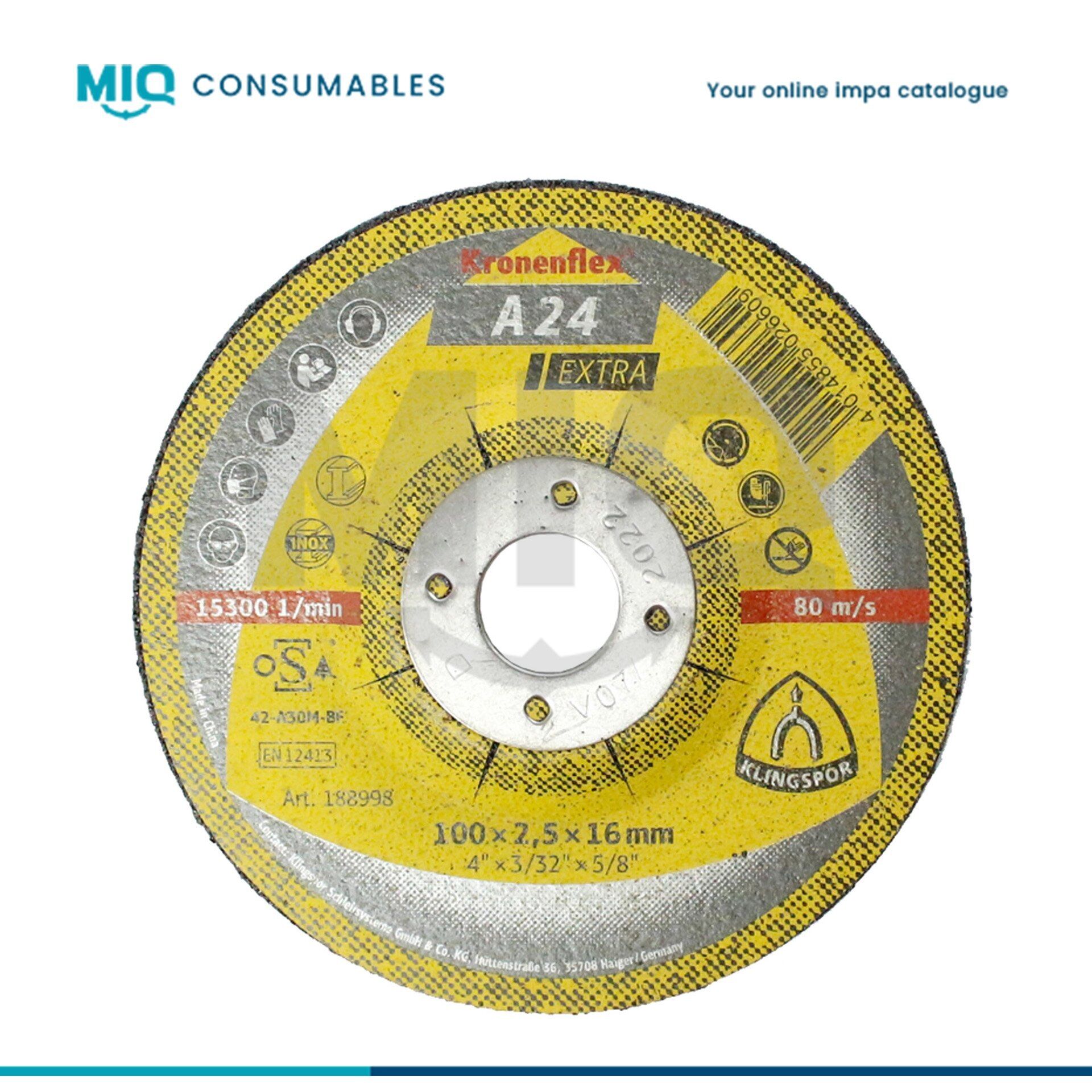 - 614859-WHEEL CUT-OFF RESINOID GRAIN36, 100X2.0X15.88MM 4300MTR/MIN ...