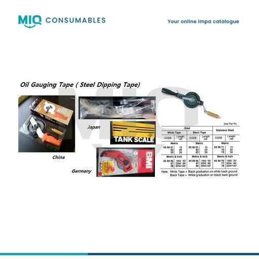 - 650873-TAPE OIL GAUGE STAINLESS STEEL, METRIC 30MTR - MIQ Consumables