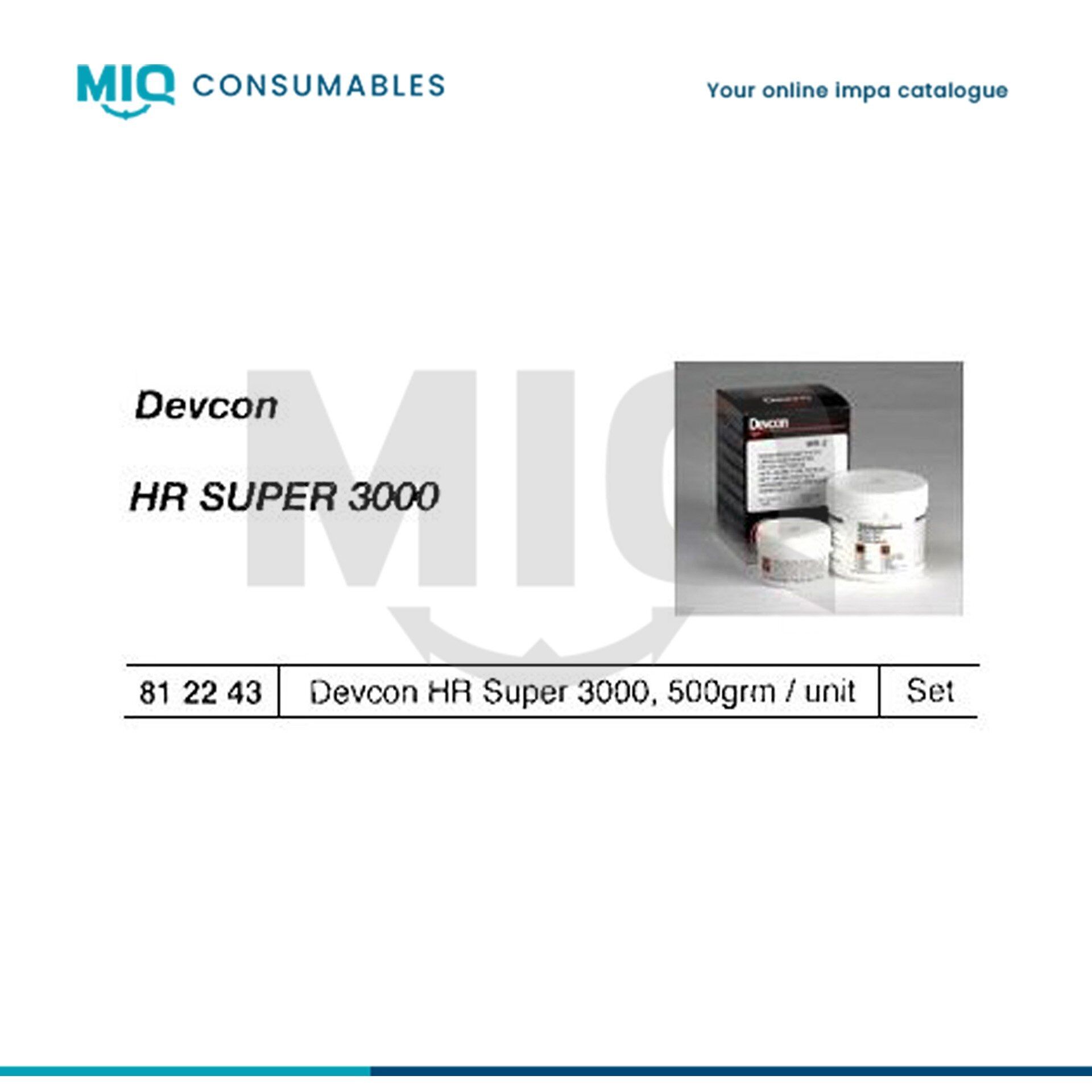 812243-PUTTY EPOXY PRECISION REPAIR, DEVCON HR SUPER 3000 500GRM - MIQ Consumables