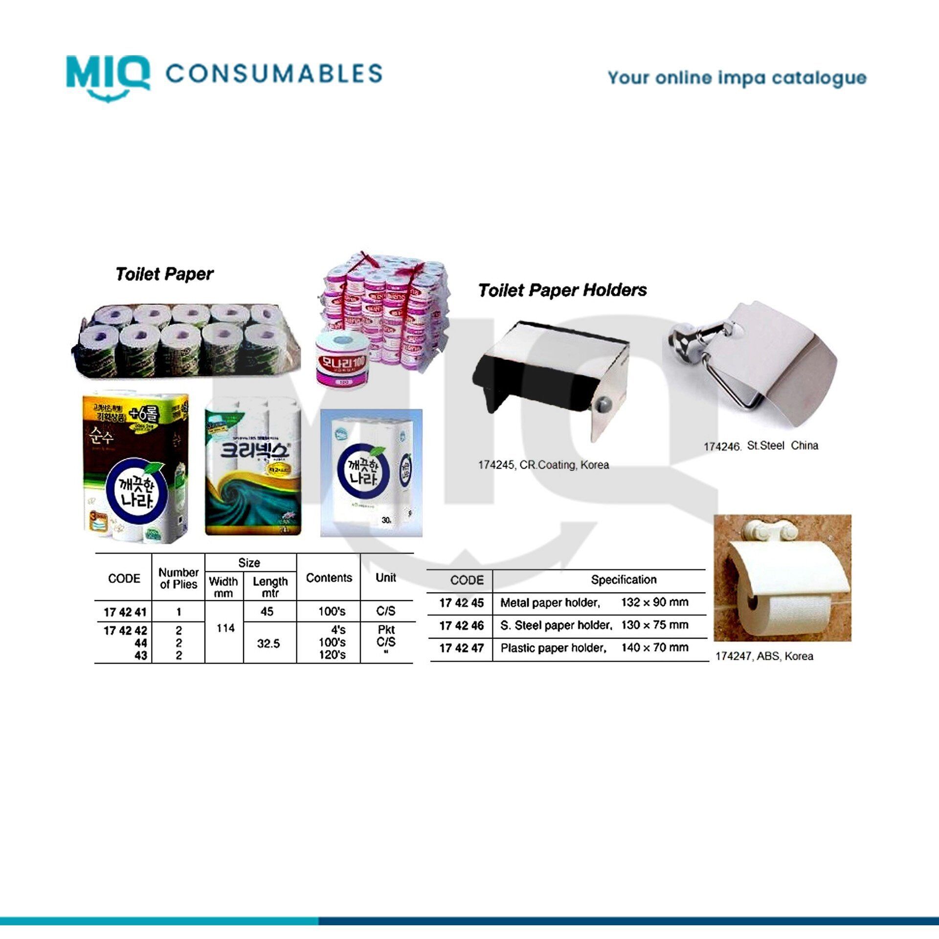 - 174245-TOILET PAPER HOLDER STAINLESS STEEL - MIQ Consumables